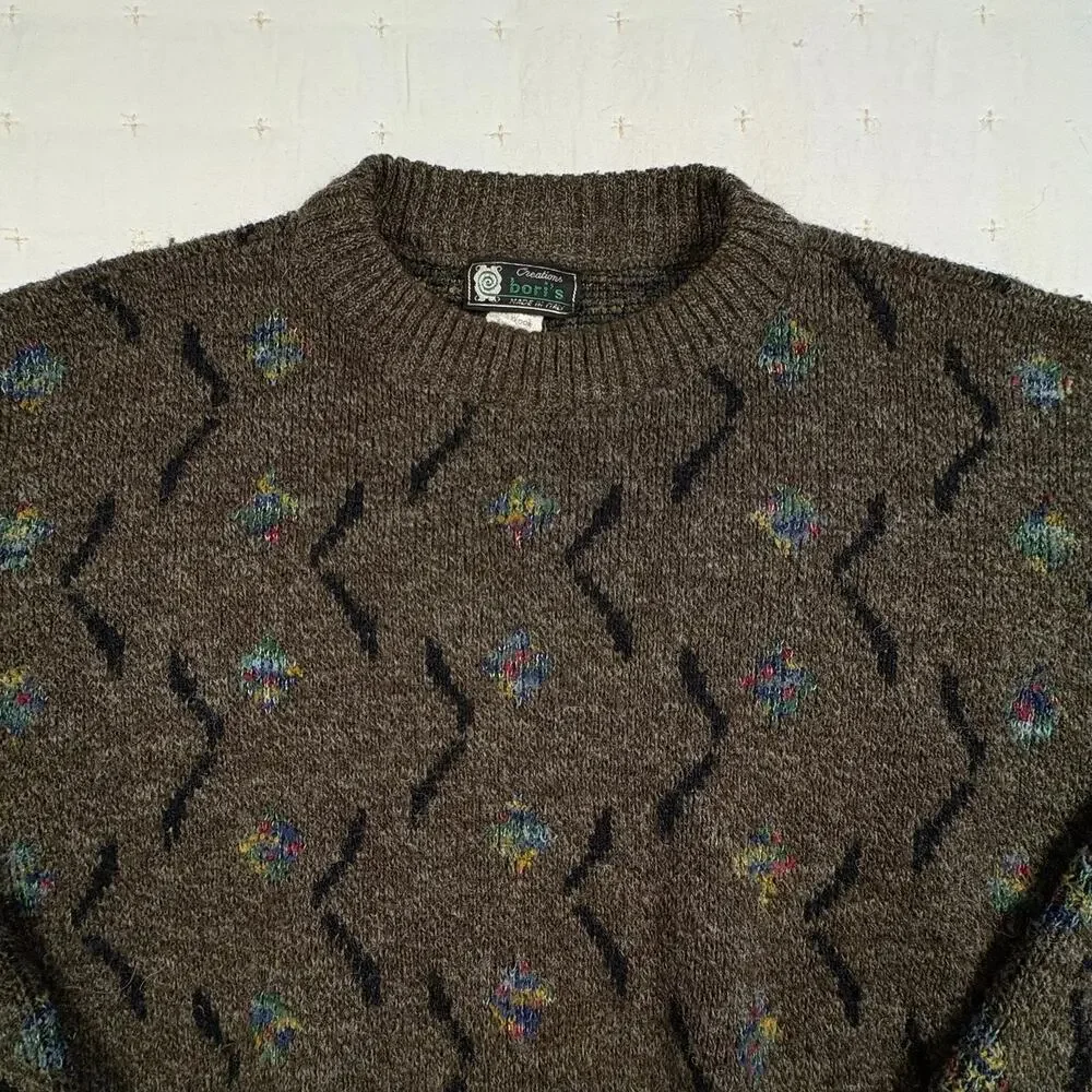 Creations Bori's | Sweaters | Vintage Geometric Sweater Mens L 9s ...